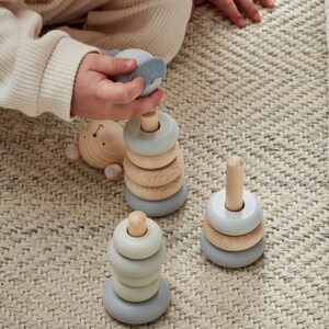 Wooden Baby Toys | Tower Stacking Rings | 1st Birthday Gift | Unisex ...