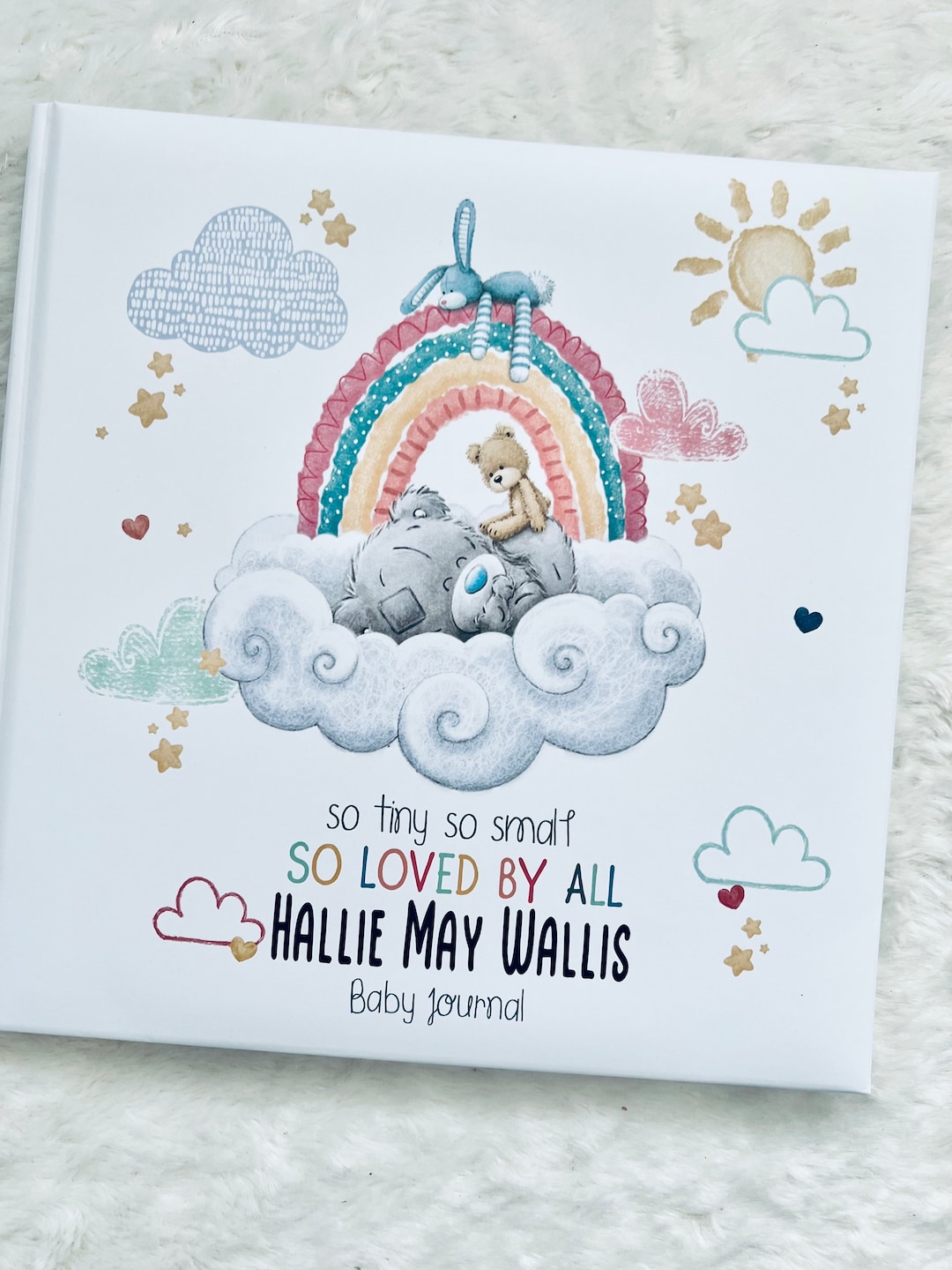 Baby Record Book Babys First Year Memory Book Personalised Baby Journal ...