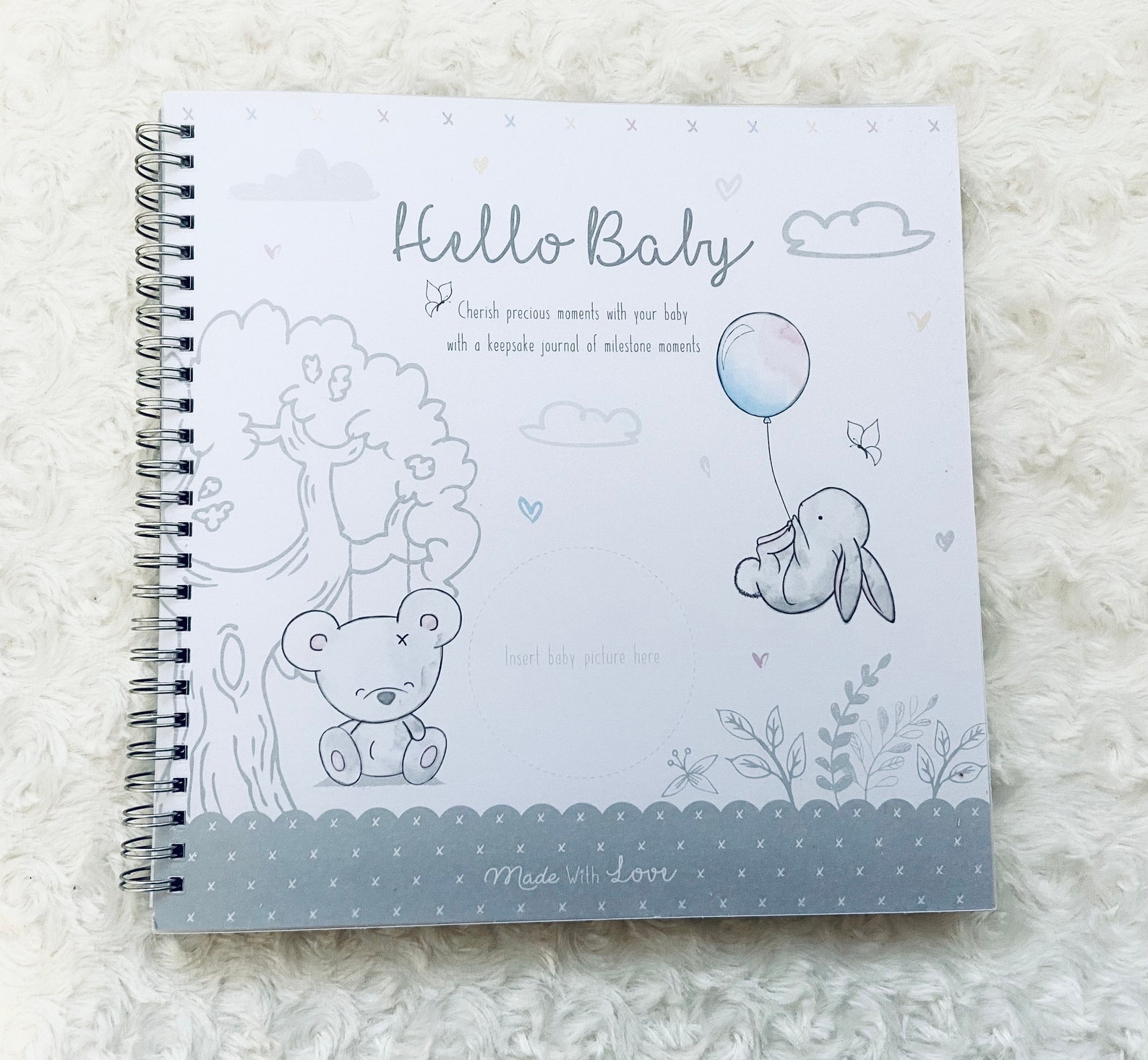 Personalised Baby Record Book Hello Baby My First Year - Etsy UK