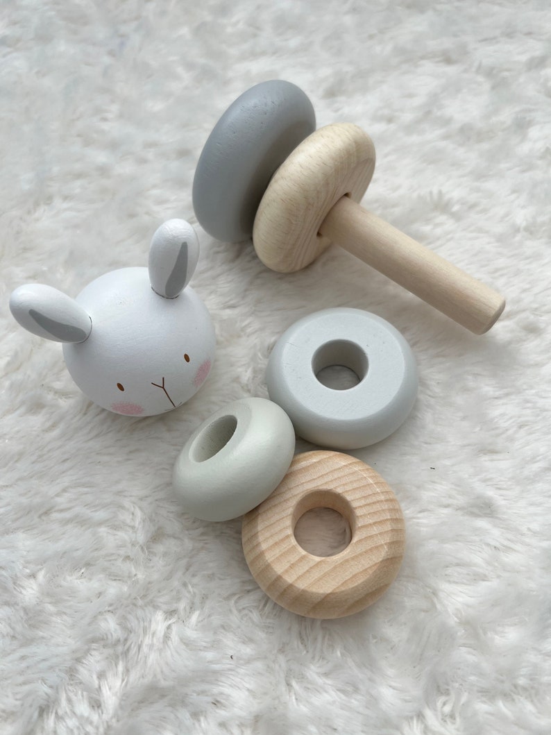 Wooden Baby Toys | Tower Stacking Rings | 1st Birthday Gift | Unisex ...