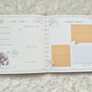 Baby Record Book Babys First Year Memory Book Personalised Baby Journal ...