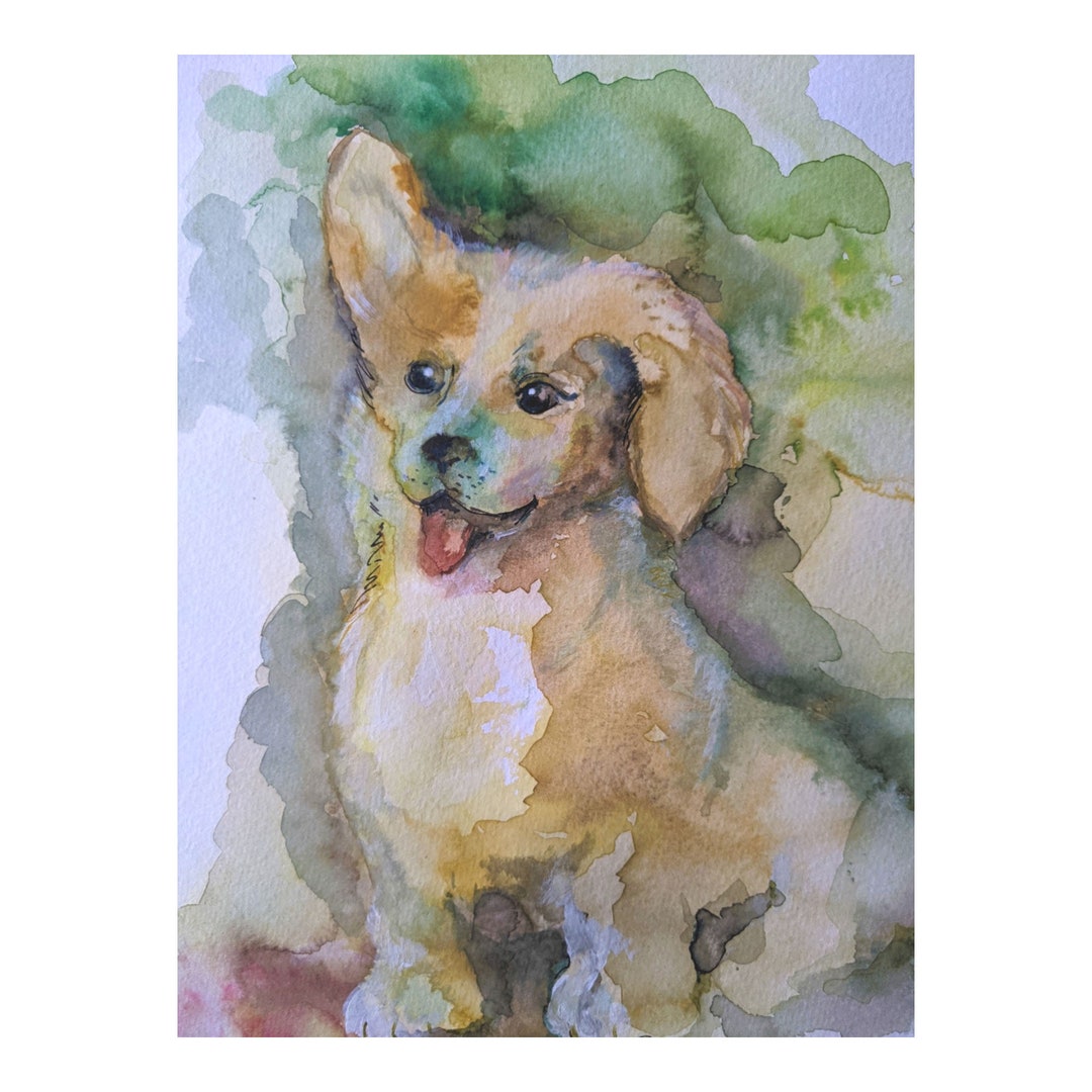 Funny Dog Painting , Kids Room Original Art 20 by 16 , Pets Painting by ...
