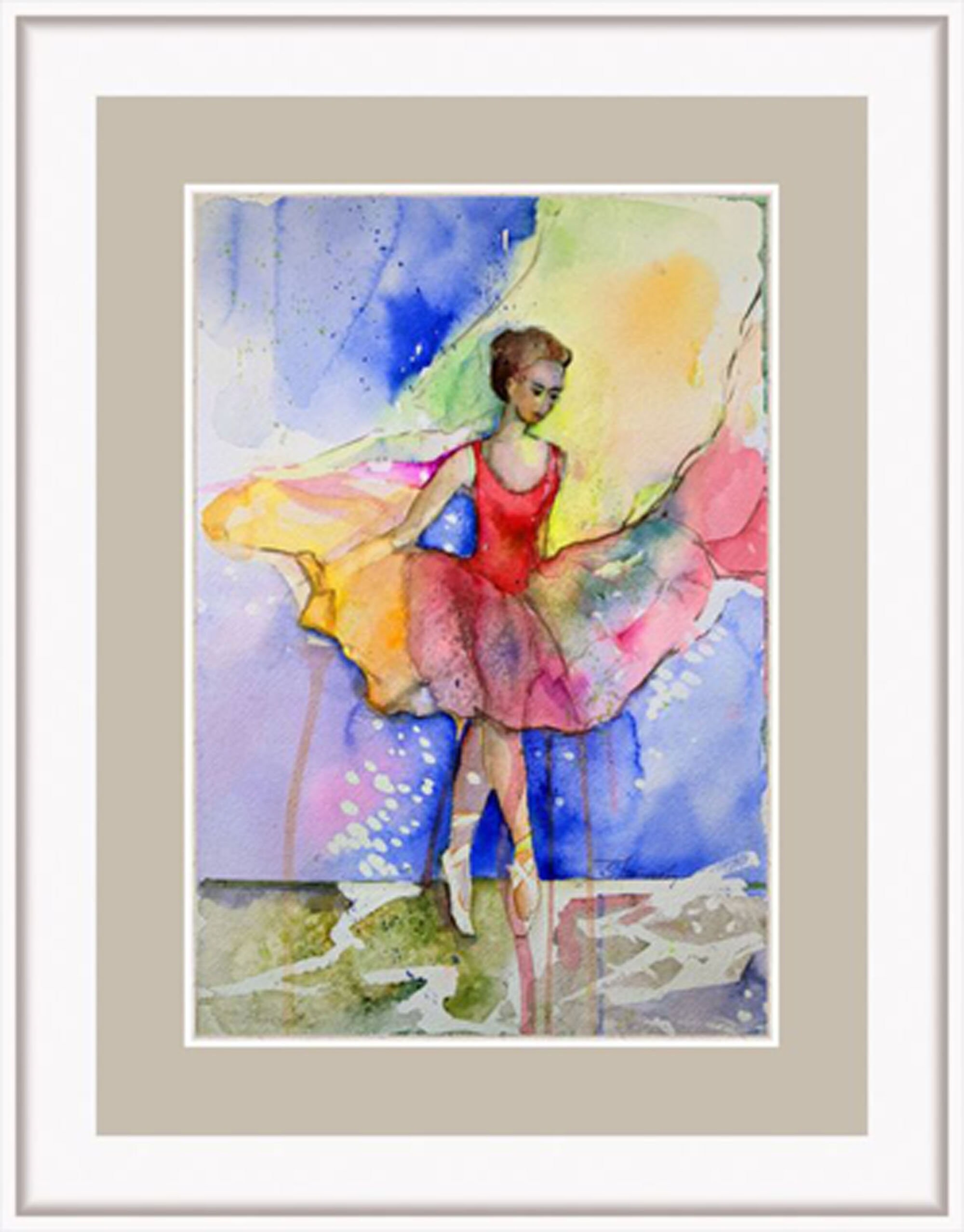 Ballet Dancer Original Watercolor Painting | Dance Art 30x45 Cm | Hand ...
