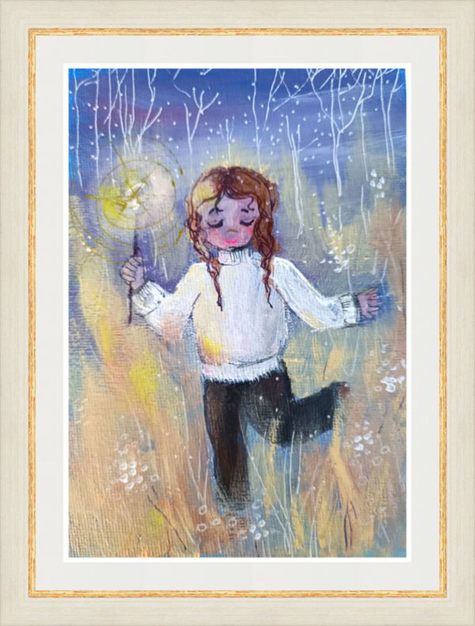 Winter Magic Small Acrylic Painting , Good Vibes Original Art ...