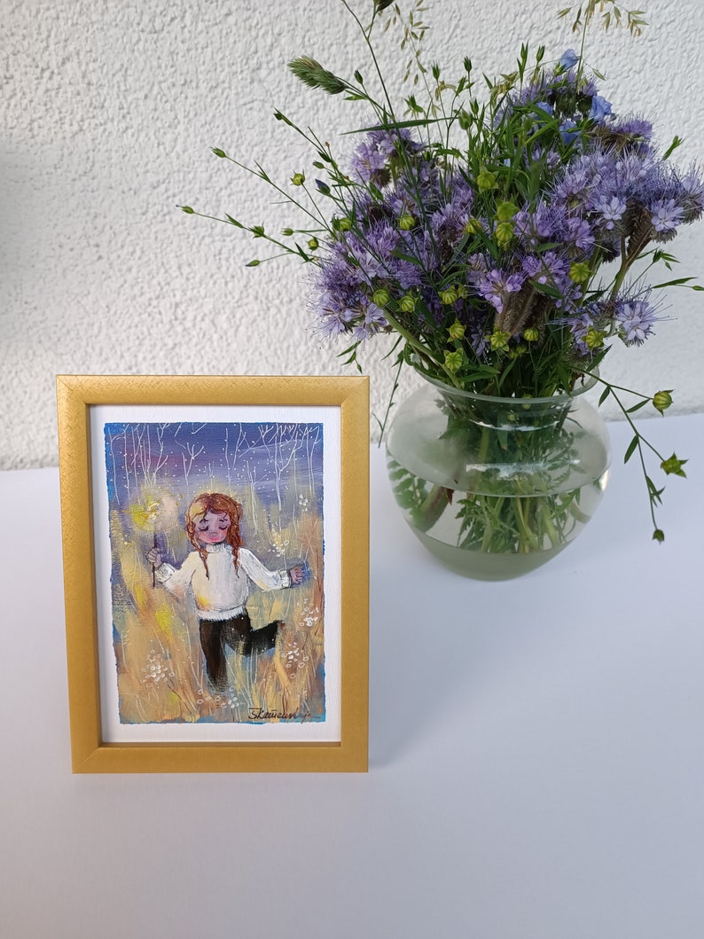 Winter Magic Small Acrylic Painting , Good Vibes Original Art ...
