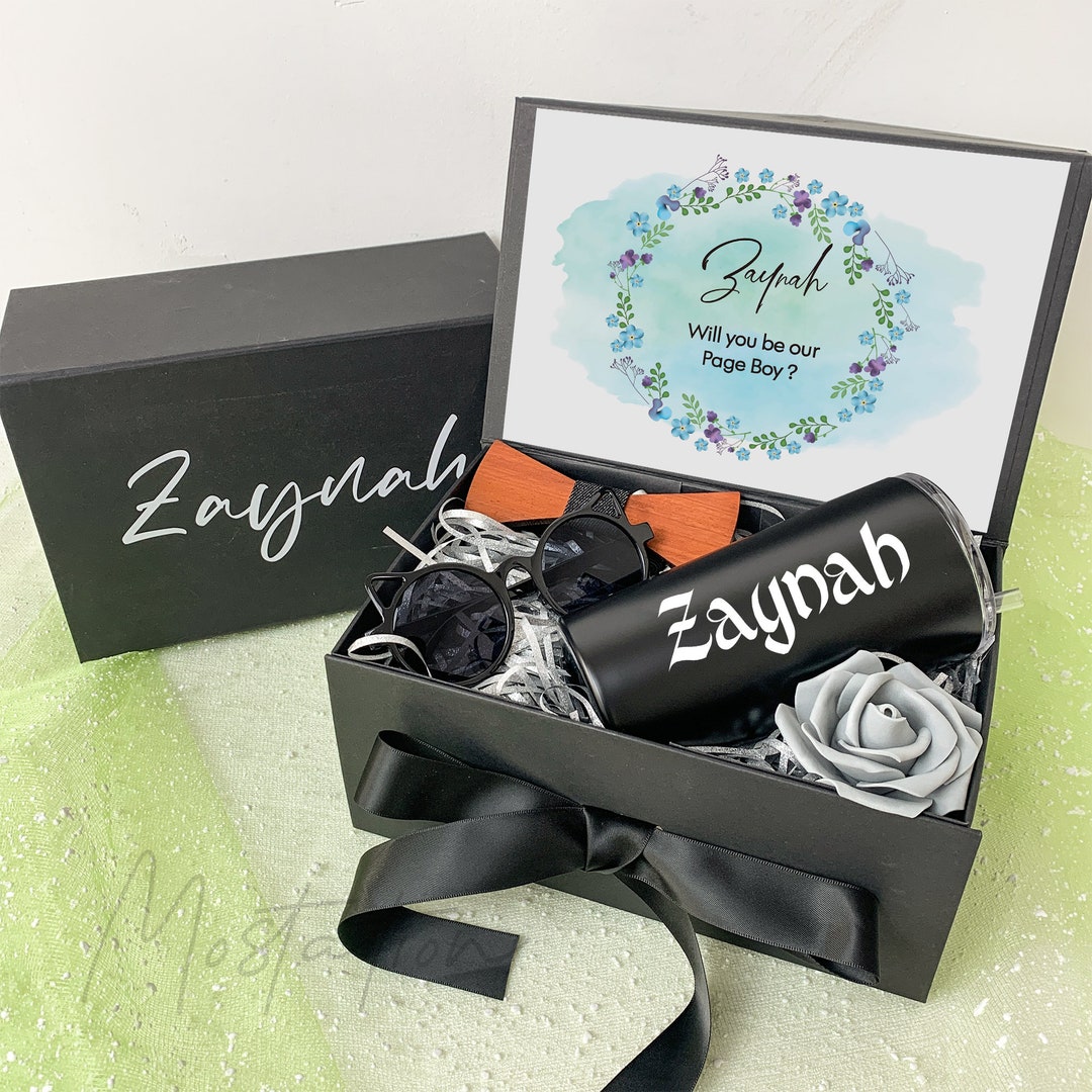 Personalized Page Boy Gift Box, Page Boy Proposal Gift Box, Will You Be ...