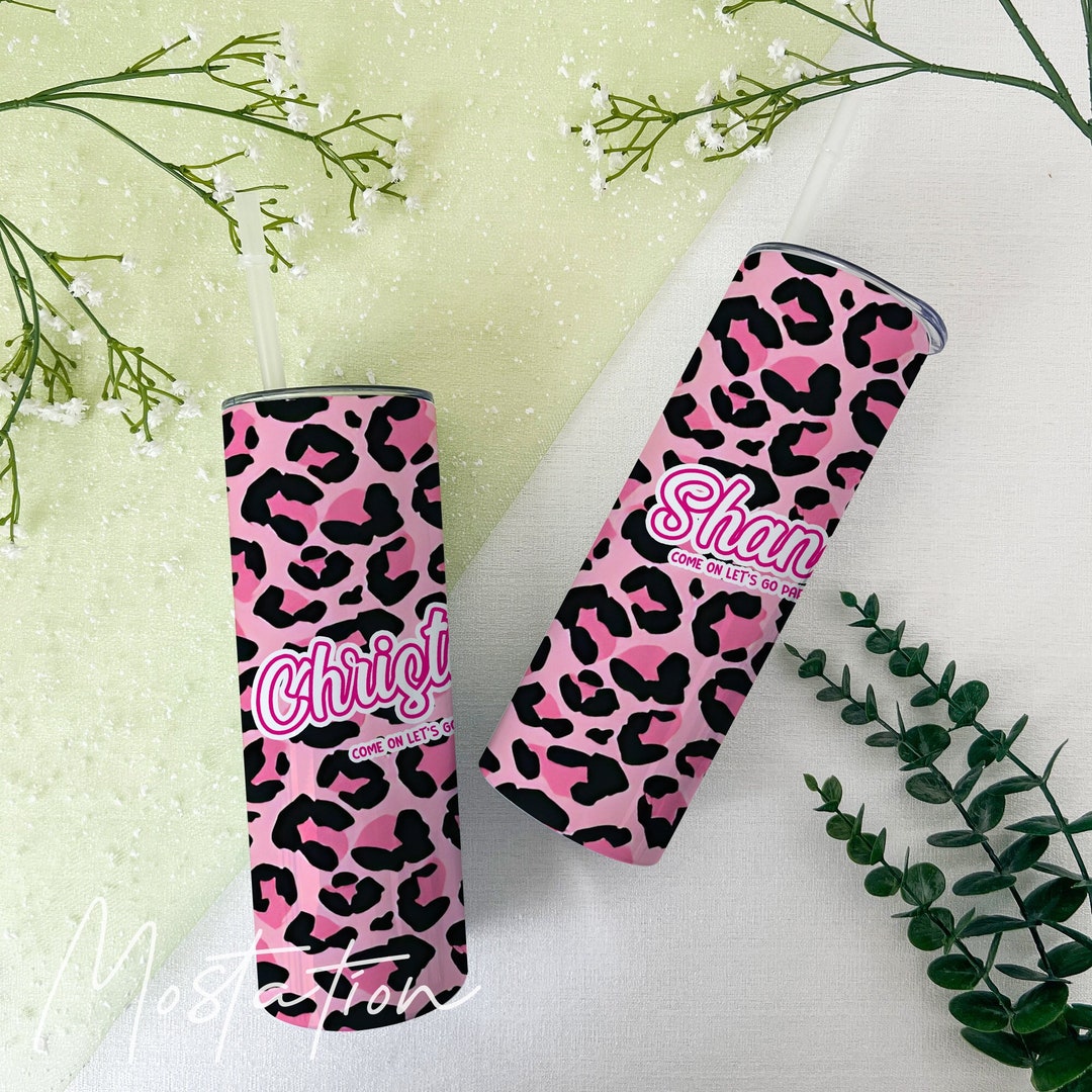 Hot Pink Leopard Party Tumbler, Bachelor Party Gift, Pink Themed 20oz ...