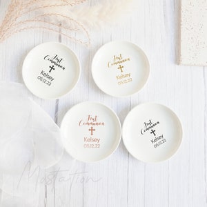 First Holy Communion RING DISH, Christening Jewelry Dish, Baptism Gift ...