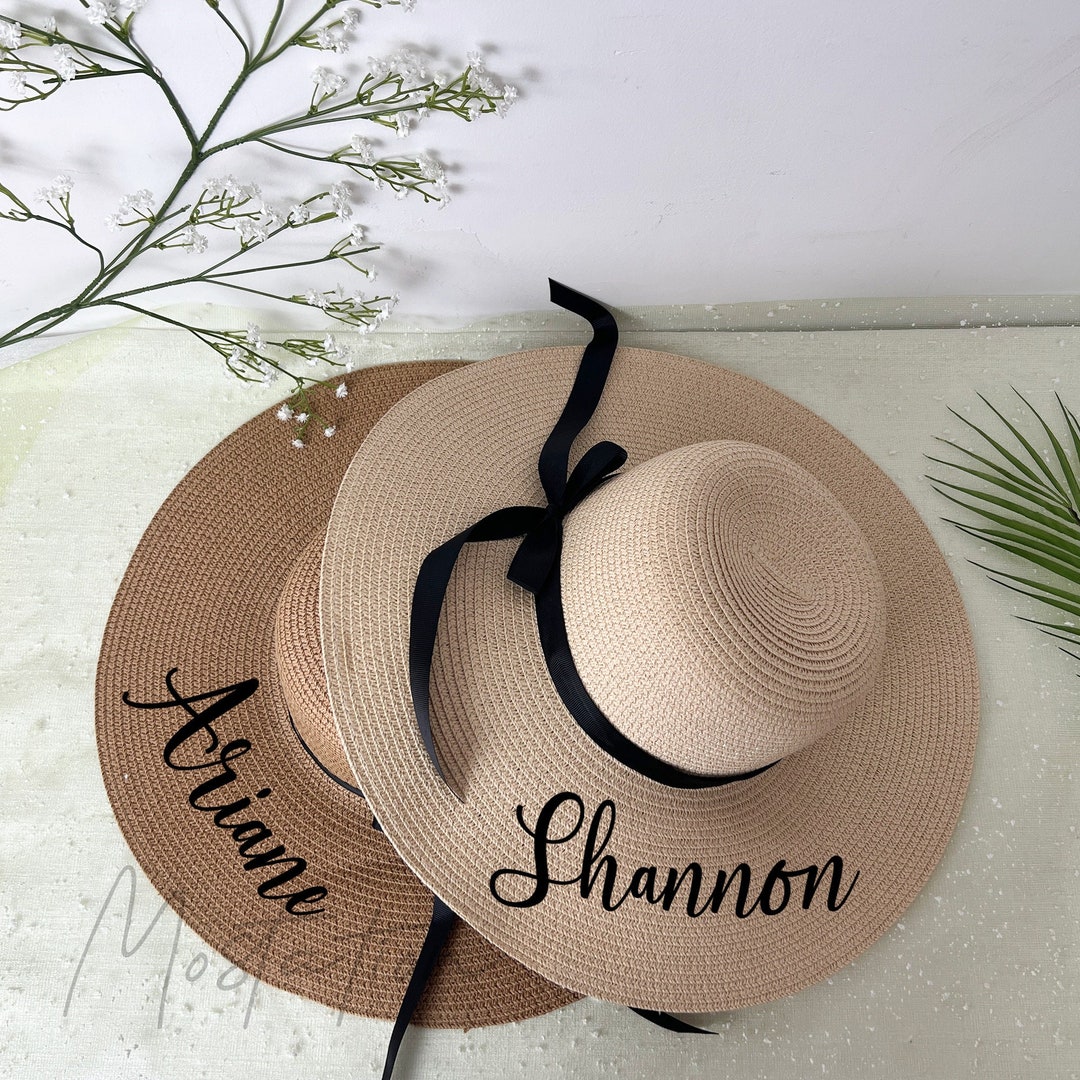 Beach Wedding Hat, Bachelorette Party Hat for Girls, Personalized ...