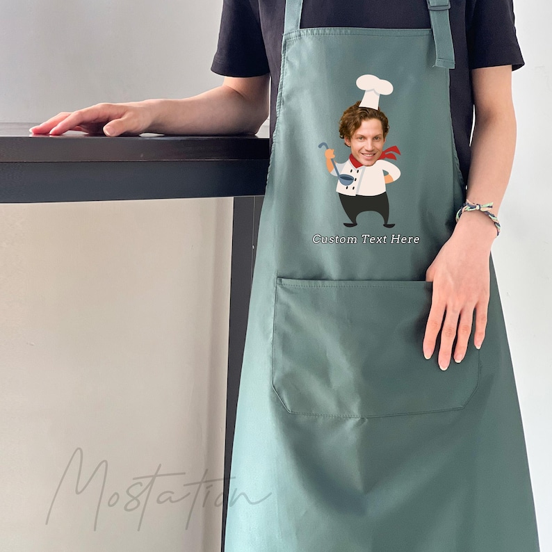 Bulk Custom Face Aprons, Personalized Chef Apron for Family Reunion ...