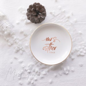 Personalized Mrs Ring Dish,custom Wedding Jewelry Dish,engagement Ring ...