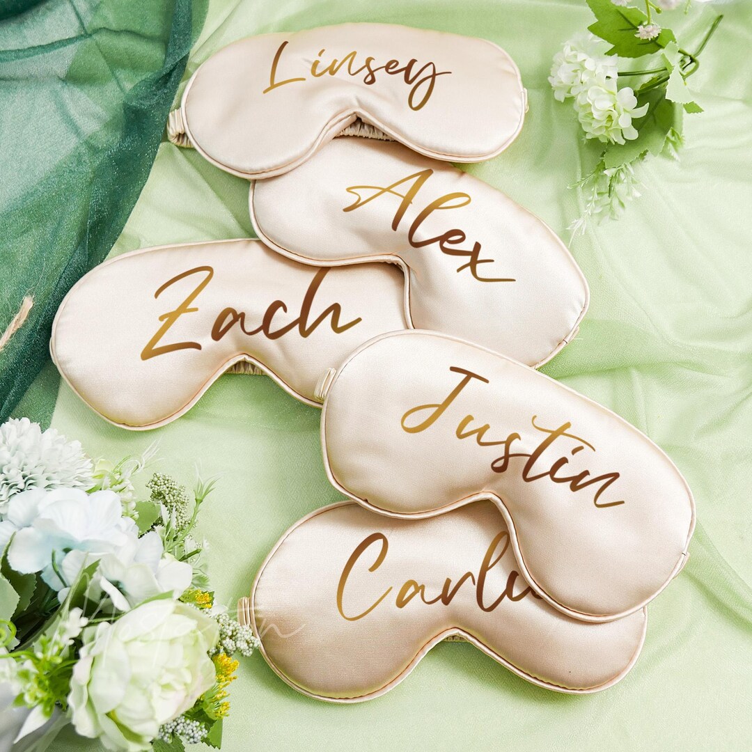 Personalized Sleeping Mask, Wedding Bridesmaid Sleep Mask, Custom Stain ...