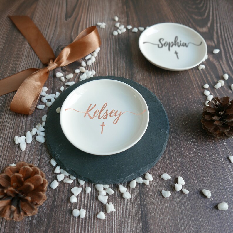 Baptism Gift Ring Dish Custom Ring Tray for Christians First - Etsy
