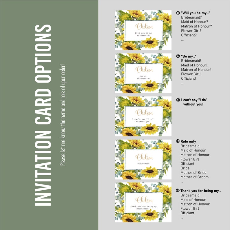 Sunflower Bridesmaid Proposal Box Wedding Proposal Box - Etsy