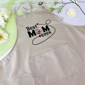 Best Mom Ever Apron, Mothers Day Apron, Custom Family Photo Kitchen ...