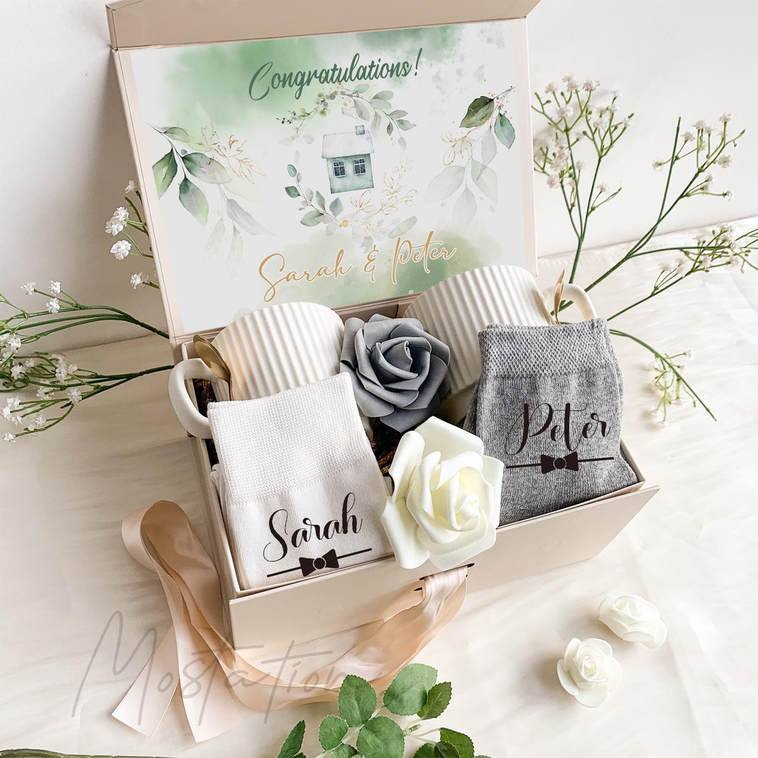 First Home Gift Box for New Homeowners, Custom Housewarming Gift Basket ...
