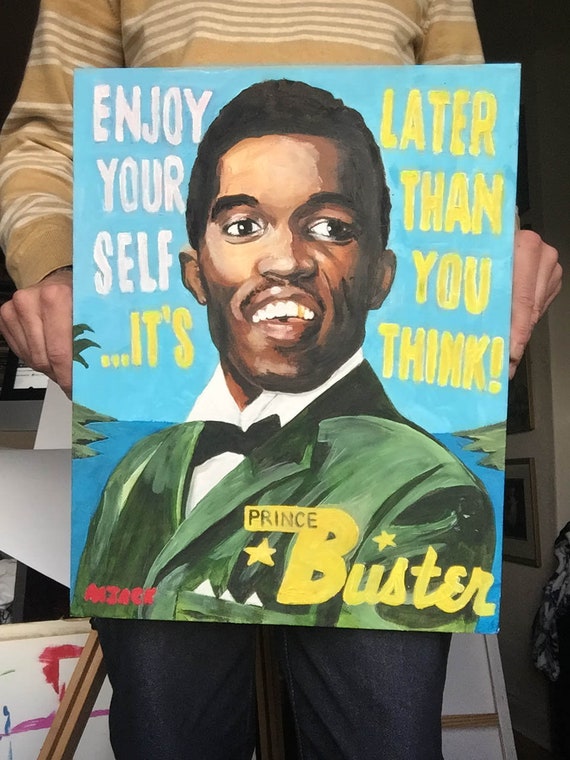 Acrylic Art & Collectibles PRINCE BUSTER original painting on canvas ...