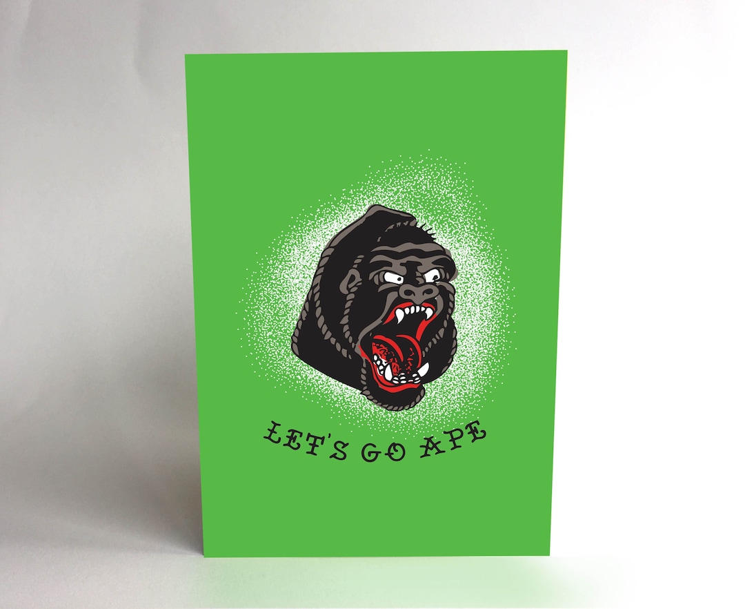 Let's GO APE! Greeting Card - Etsy