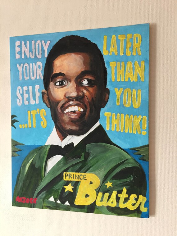 Acrylic Art & Collectibles PRINCE BUSTER original painting on canvas ...