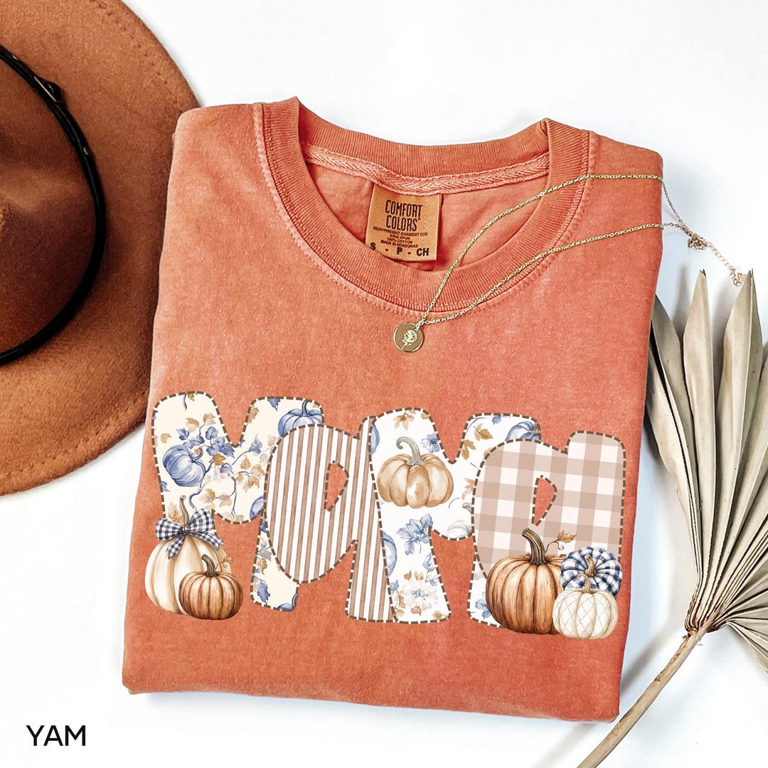 Comfort Colors® Fall Mama Shirt, Fall Mom Tshirt, Pumpkin Mom Tee ...