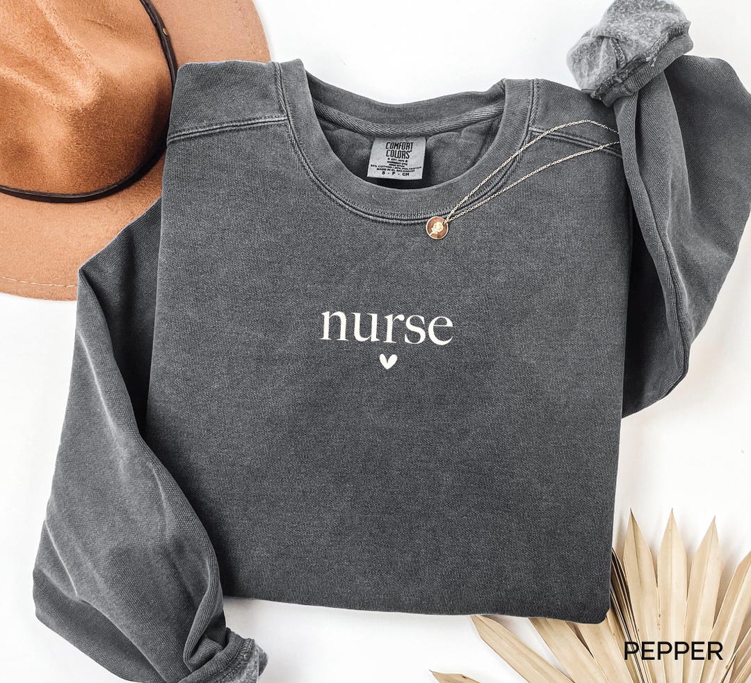 Comfort Colors® Nurse Sweatshirt, Nurse Sweater, RN Sweatshirt ...