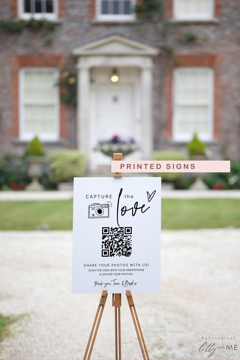 Capture the Love Sign With QR Code, Scan to Upload Photos, Shared Photo ...
