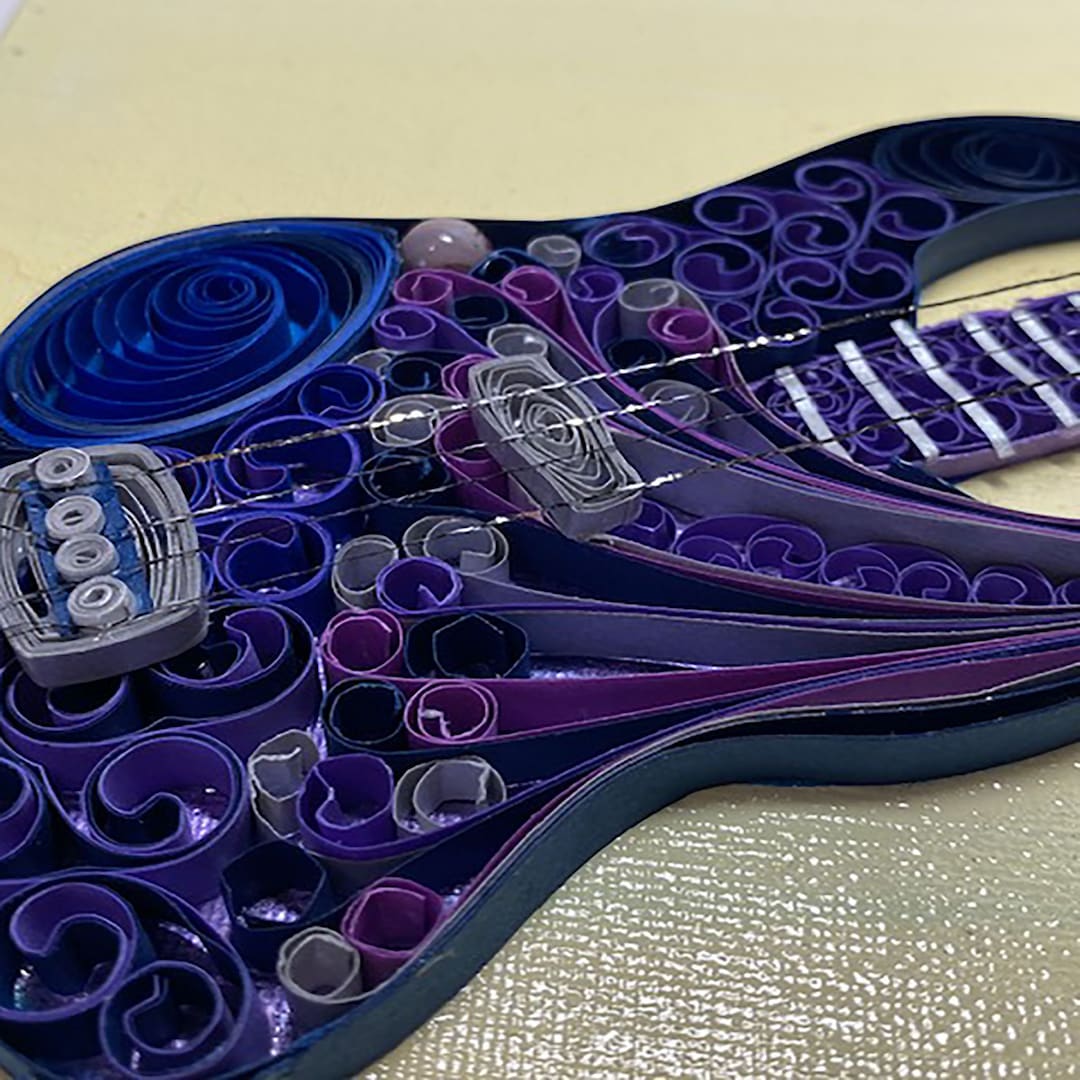 Quilled Paper Guitar Wall Art: Handmade Music Decor - Etsy