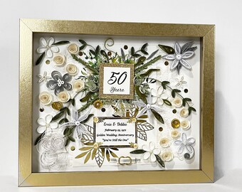 50th Anniversary Shadow Box - Etsy