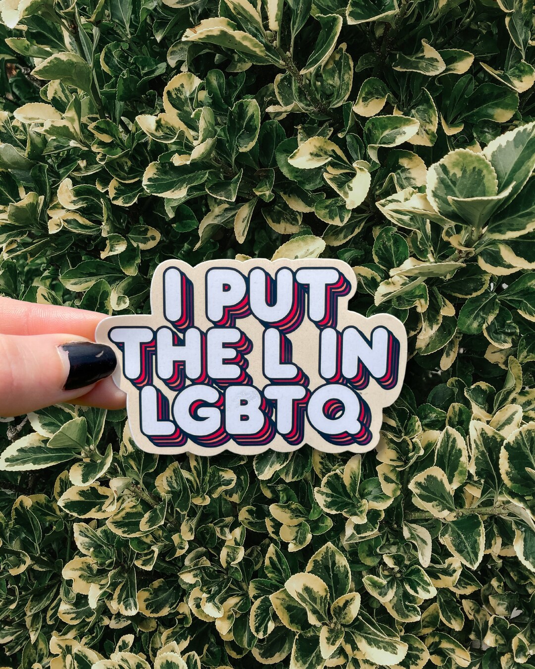 Lesbian Pride Stickers, Lesbian Flag Bumper Sticker, I Put the L in ...