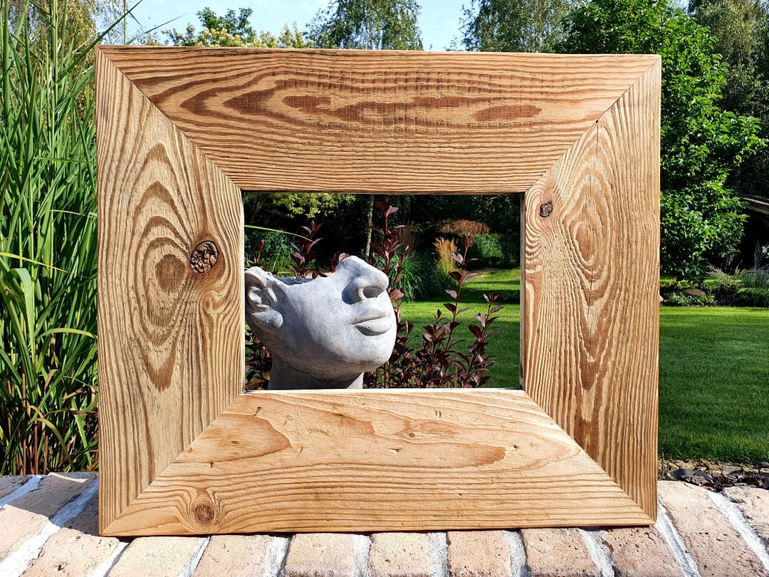 Custom Size Reclaimed Wood Mirror or Picture Frame, Solid Wood Frame ...