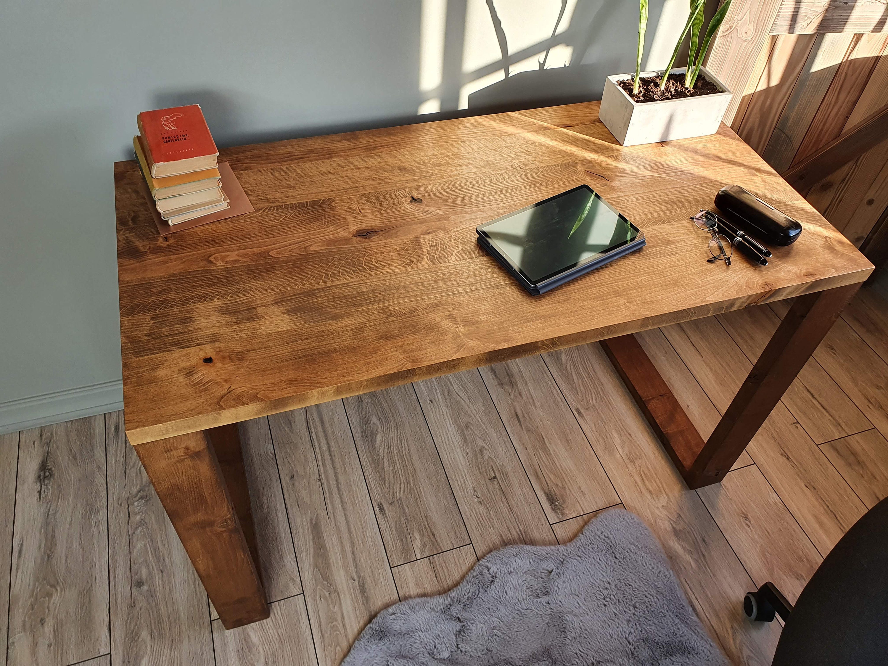 Wood Desk Table for Home Office Computer Desk Reclaimed Wood Desk Office Furniture Rustic Desk Industrial Desk Holzschreibtisch Etsy