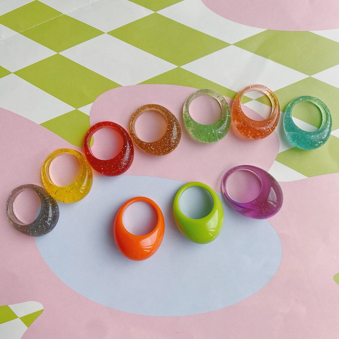 Chunky Bubble Rings / Resin Rings / Chunky Rings / Bubble | Etsy