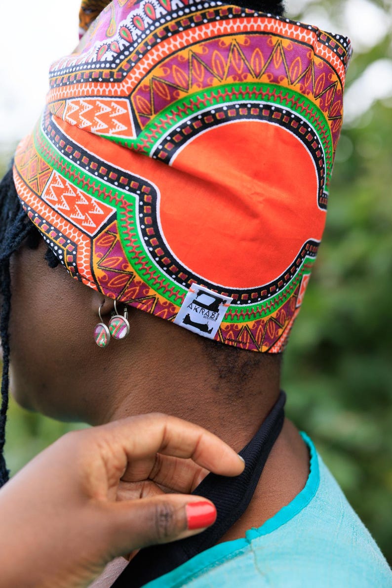 Purple Dashiki Print Wire Twist Hair Tie | Hair Wrap | Headband ...