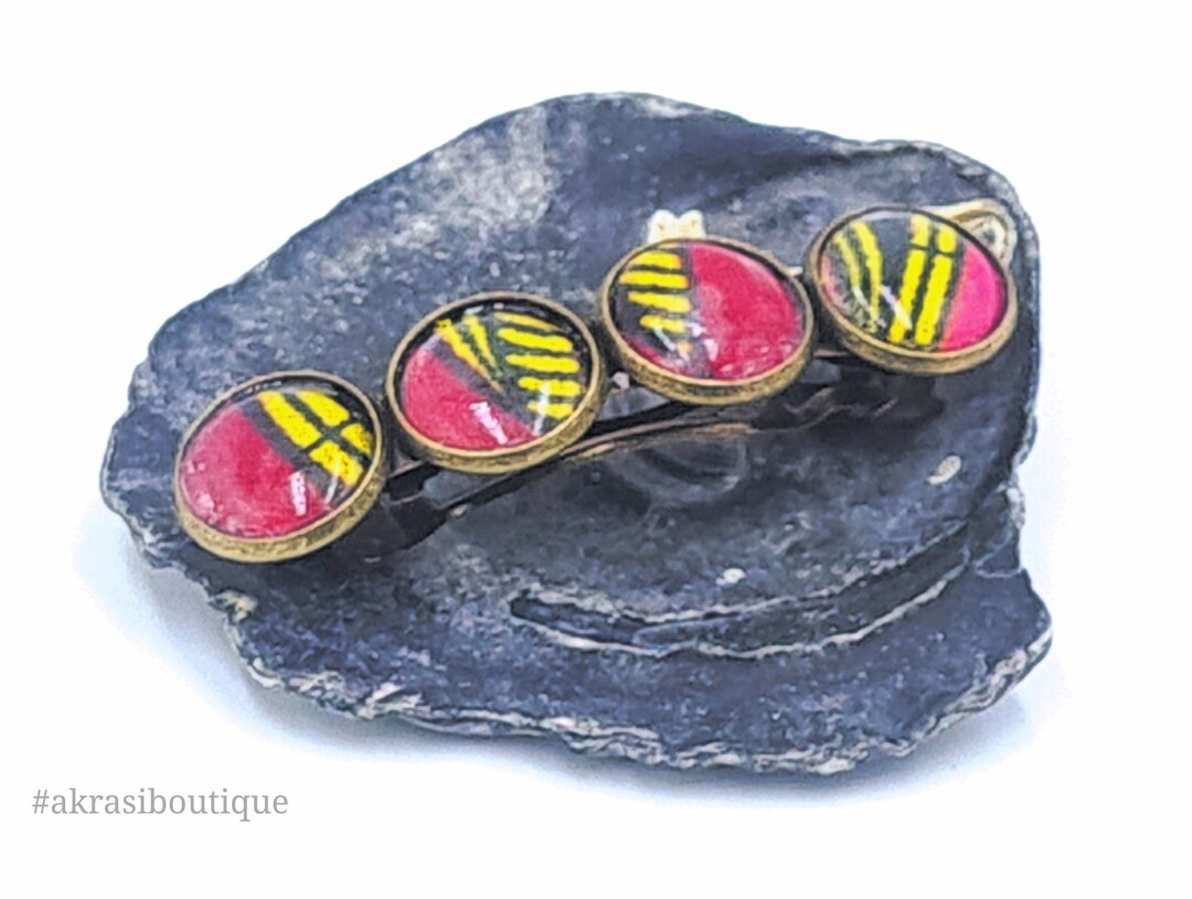 Ankara detalle barrette clip para el cabello en bronce - Etsy España