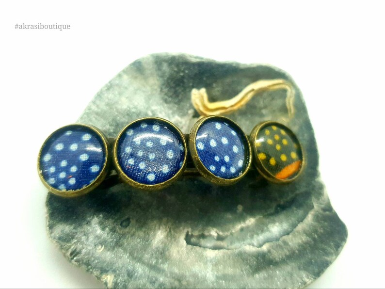 Ankara Detail Barrette Hair Clip in Bronze - Etsy