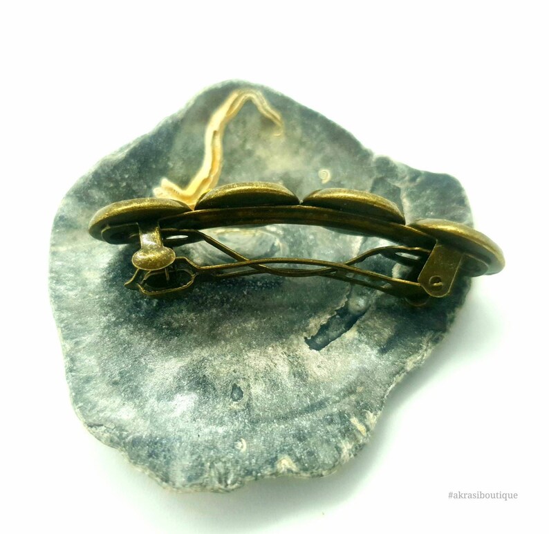 Ankara Detail Barrette Hair Clip in Bronze - Etsy