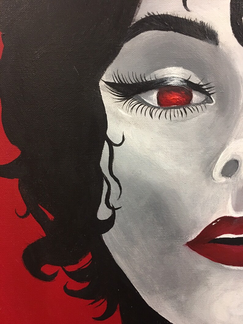 Original Large Acrylic Portrait Painting blood - Etsy