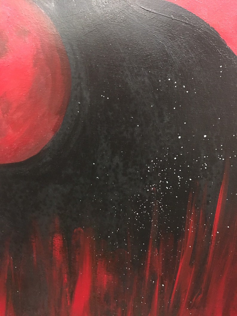 Original Large Acrylic Portrait Painting blood - Etsy