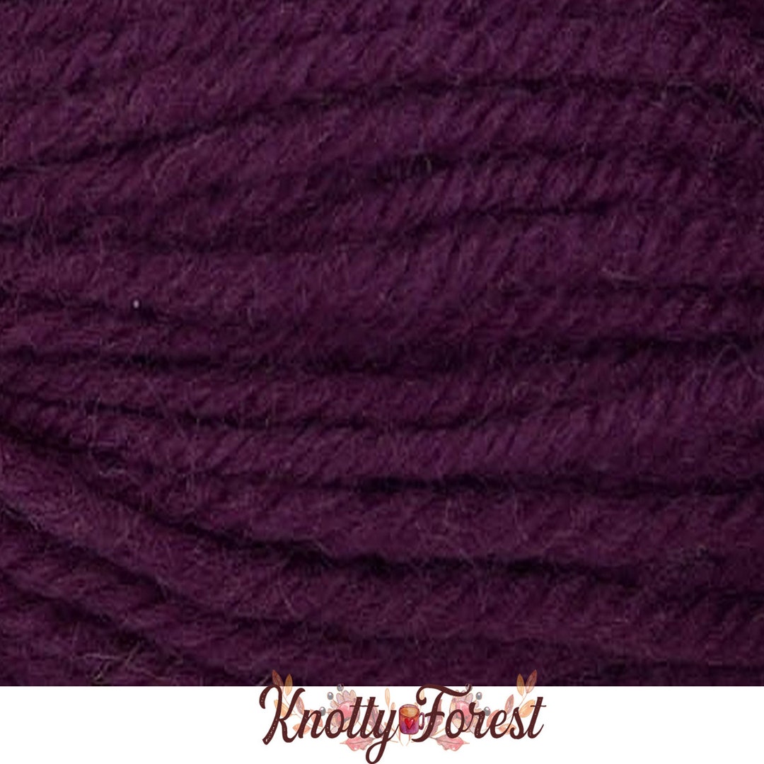 Plum Dandy Purple DELUXE WORSTED Universal Yarn Pure Real Wool 4 Weight ...