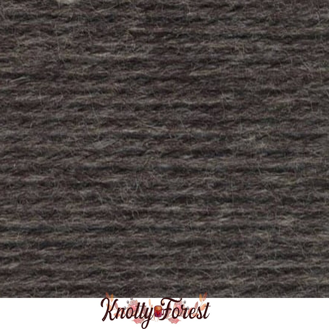 Charcoal Heather Gray DELUXE WORSTED Universal Yarn Pure Real Wool 4 ...