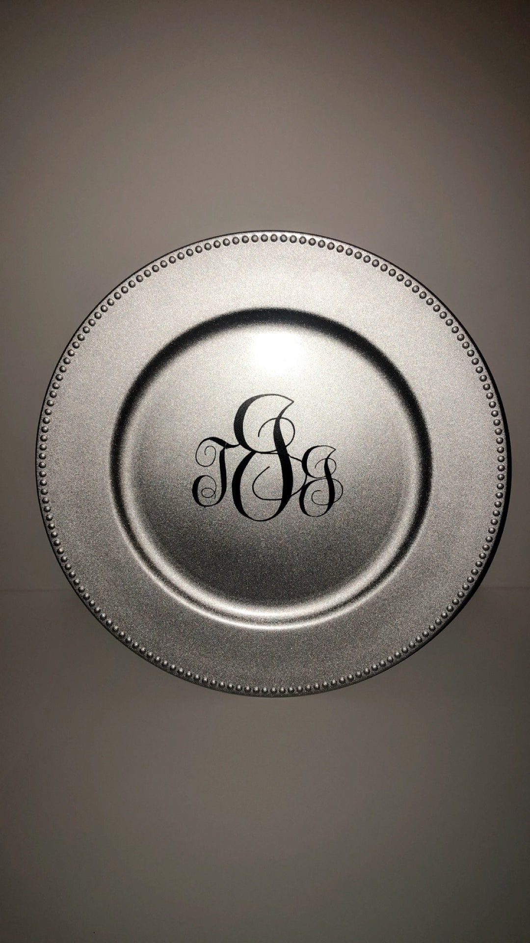 Monogram Initial Charger Plates - Etsy