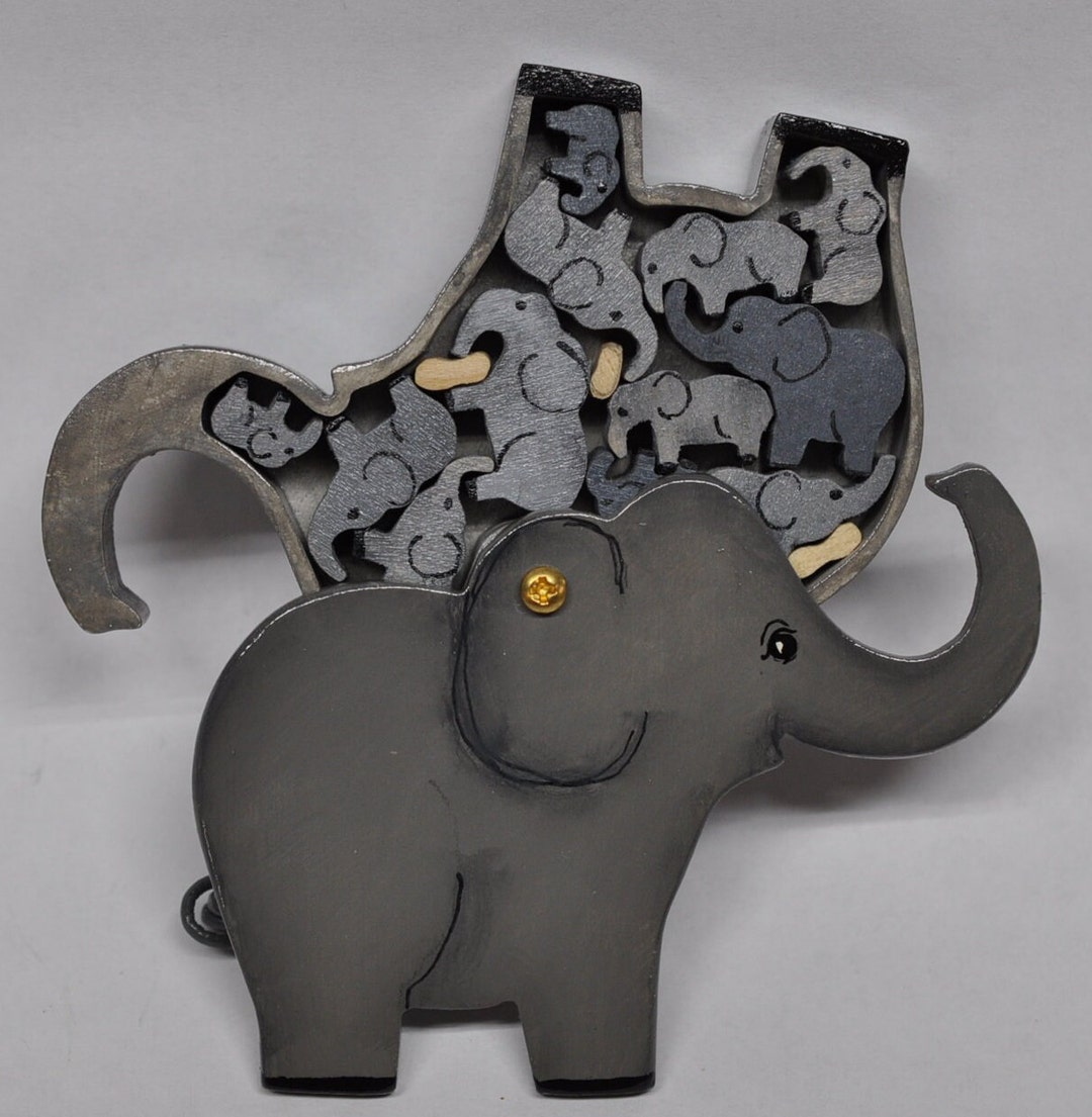 Elephant Puzzle Box - Etsy