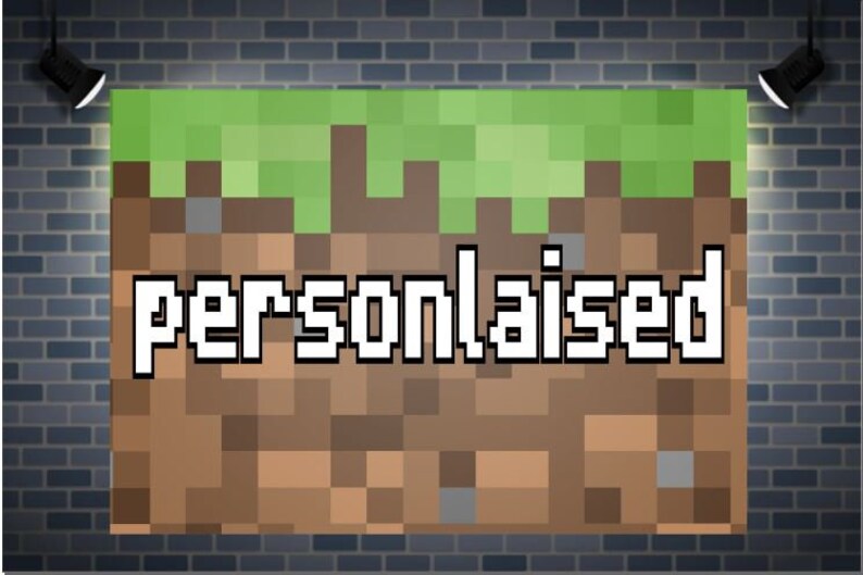 Minecraft Sign personalised Metal Wall Sign Plaque Art Wall | Etsy