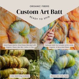 Custom Wool Art Batt for Spinning - Made to Order - Etsy