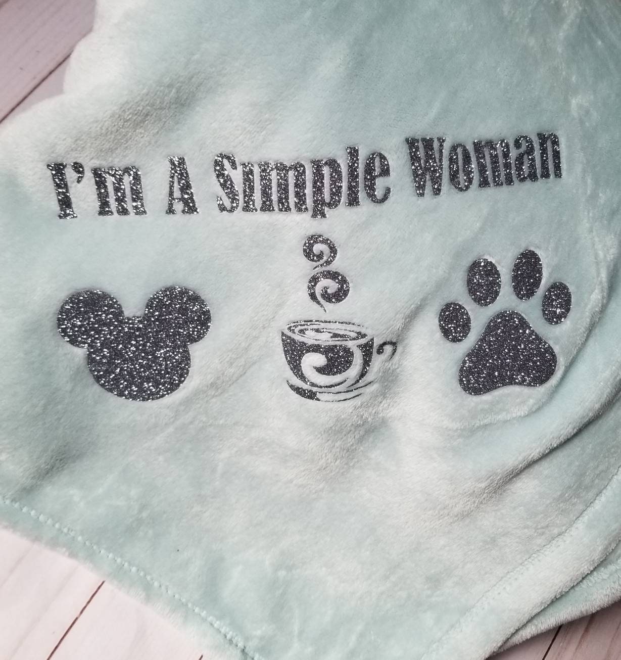 I'm a Simple Woman Disney Dogs and Coffee Soft Blanket - Etsy