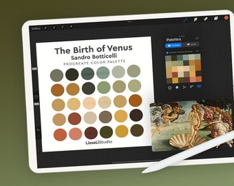 Birth of Venus Procreate Color Palette. - Etsy