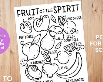 Bible Verse Coloring Page Fruit of the Spirit Galatians 5:22-23 ...