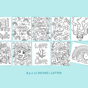 Pride LGBTQIA+ Coloring Pages, Coloring for Kids, Printable - Etsy