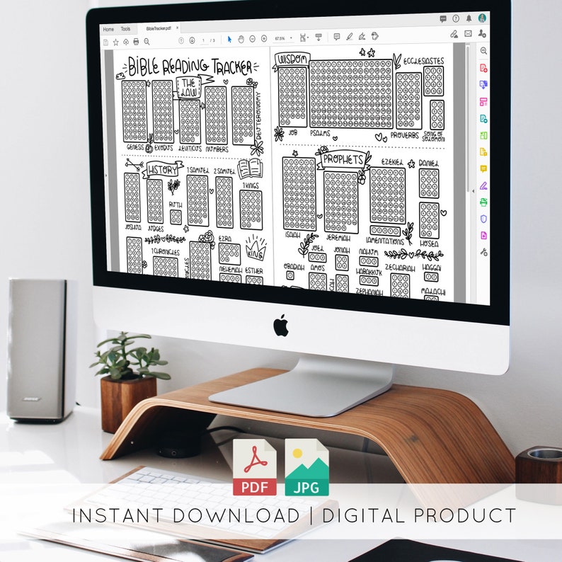 Bible Reading Tracker Coloring Page Color as You Go Bible | Etsy Canada