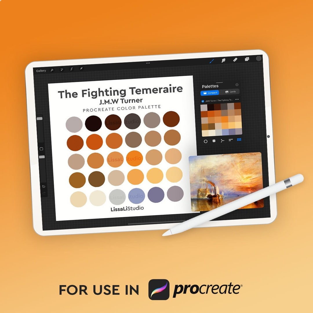 JMW Turner Procreate Color Palette - Etsy